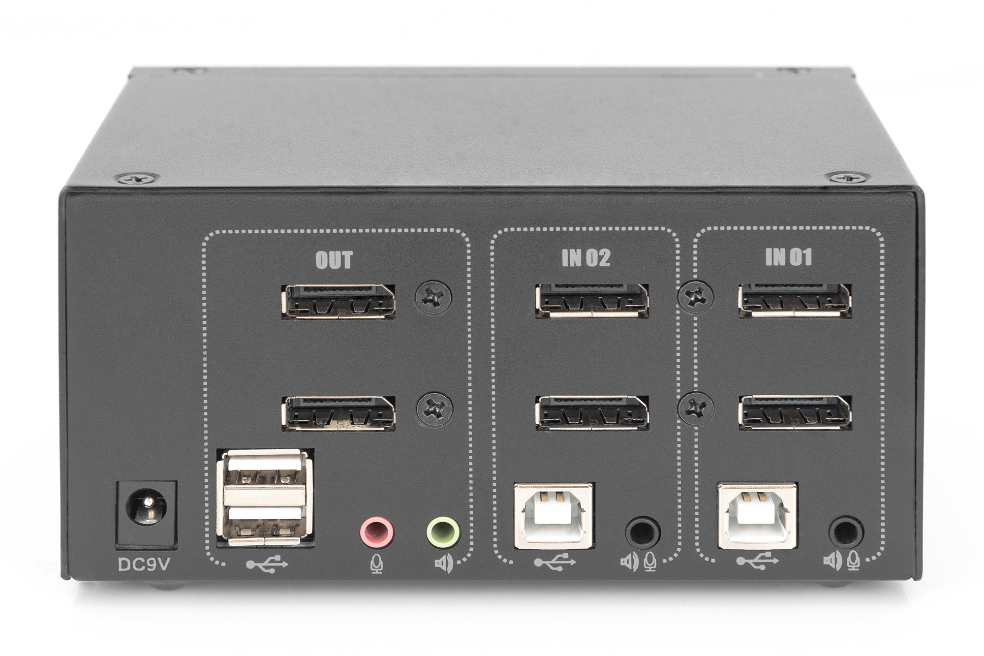 switch KVM, 2 ports, double affichage, 4K, DisplayPort® - DIGITUS