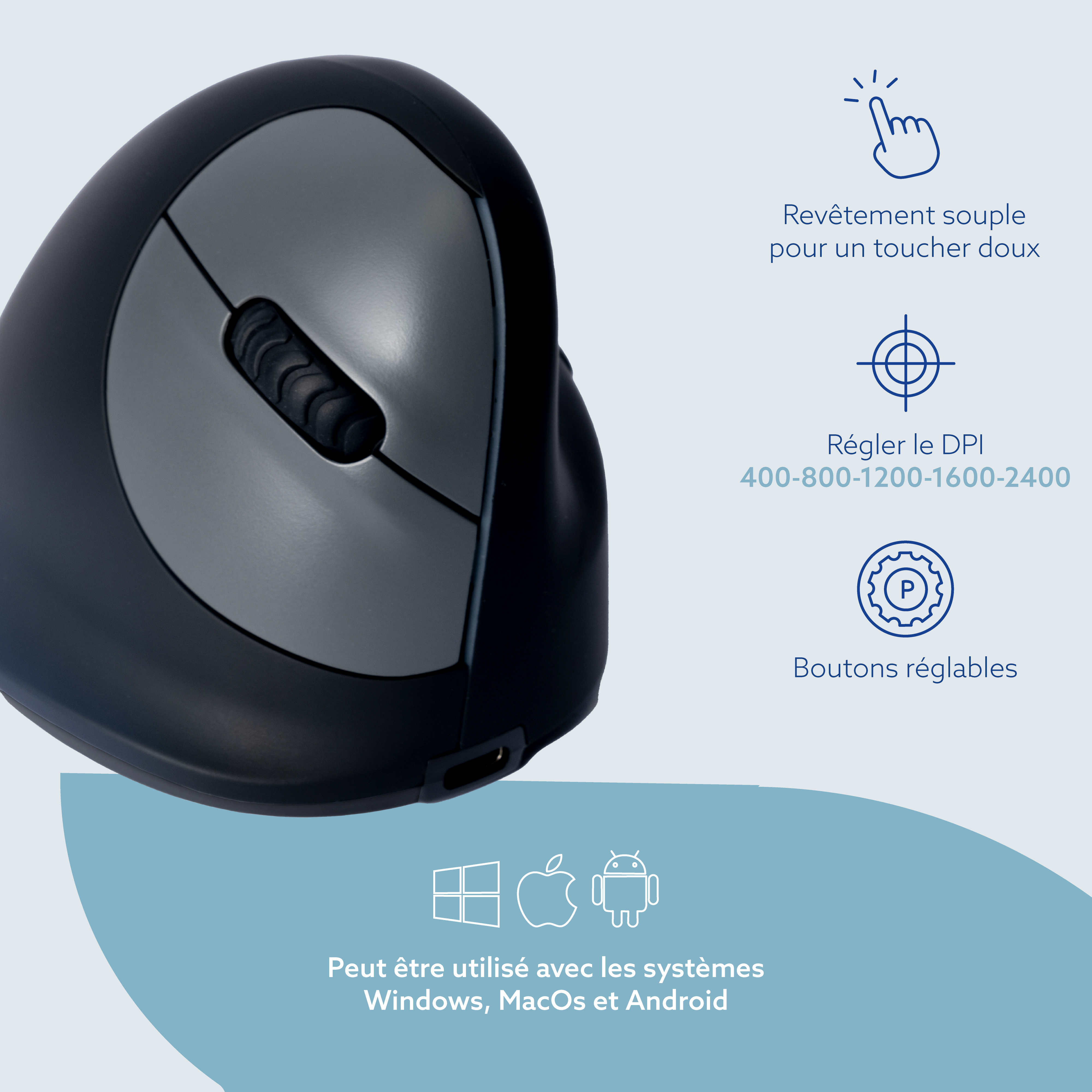 SOURIS R-Go HE BREAK, AVEC INDICATEUR DE PAUSE - R-GO TOOLS