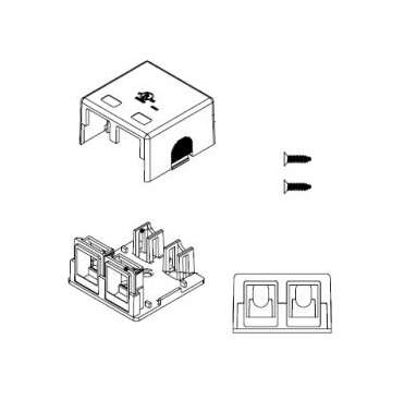 Boitier de consolidation pour 2 prises Keystone - DIGITUS