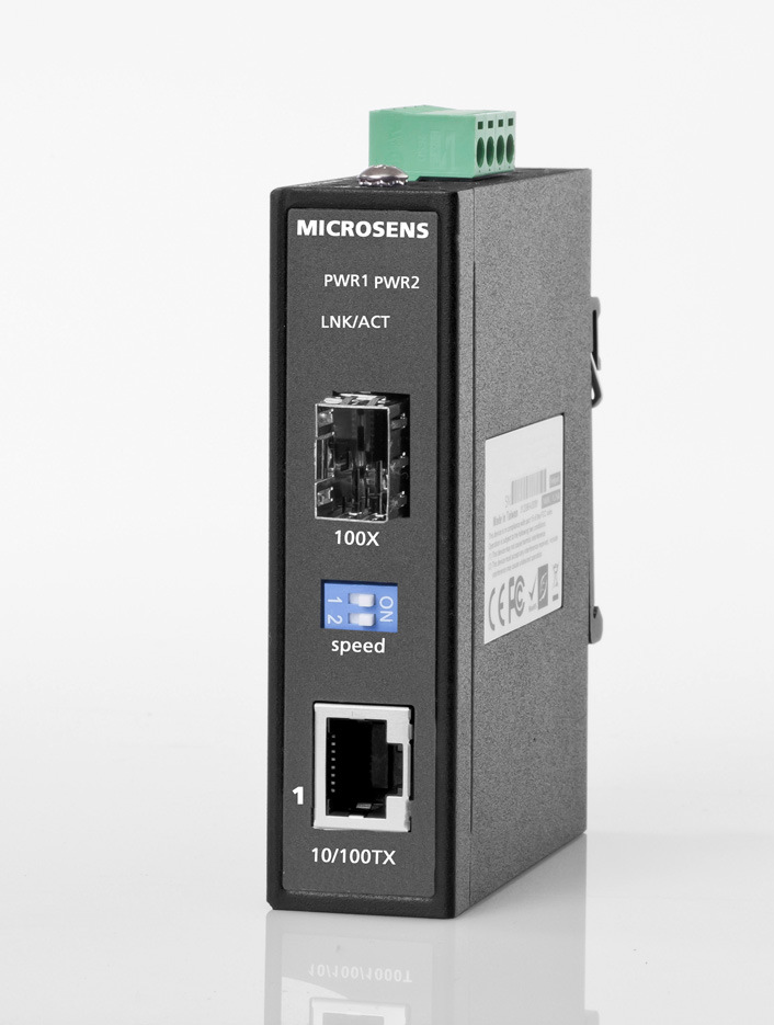 Convertisseur Industriel 10/100TX / 100FX SFP Entry Line - MICROSENS